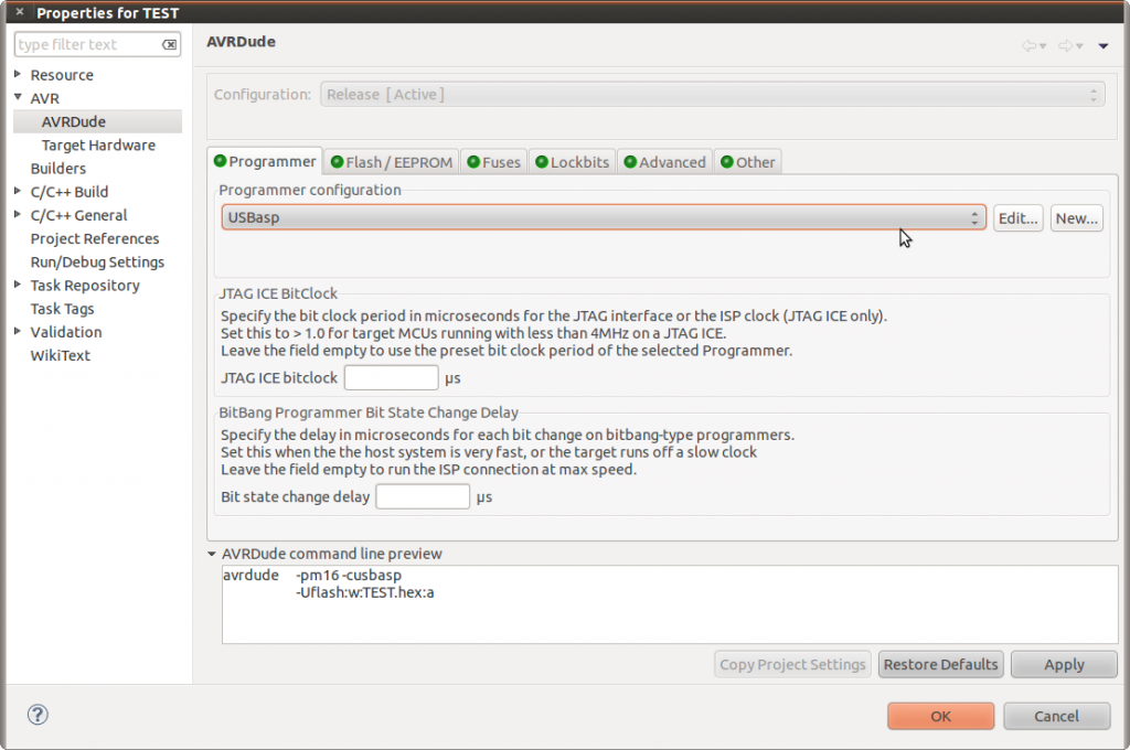 HowTo: AVR in C programmieren mit Eclipse – project-insanity.org